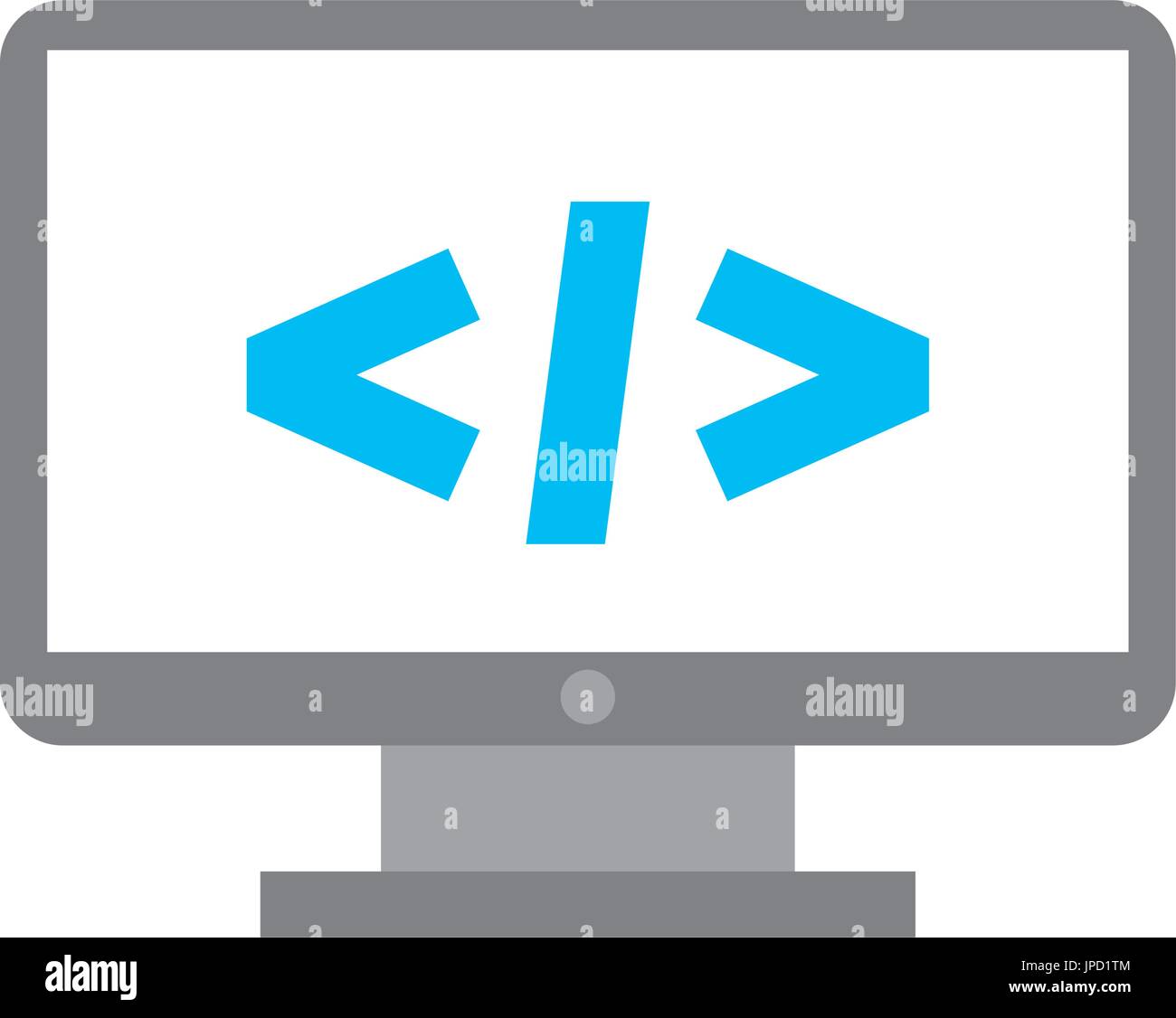 computer desktop with progamming language Stock Vector Image & Art - Alamy