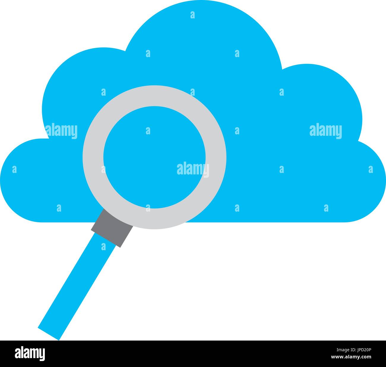 cloud computing with magnifying glass Stock Vector Image & Art - Alamy
