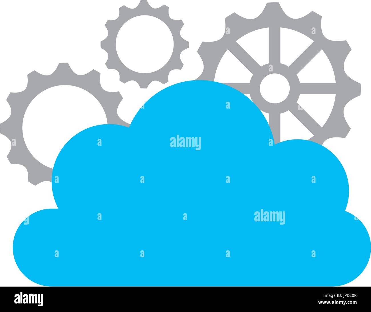 cloud computing with gears Stock Vector Image & Art - Alamy