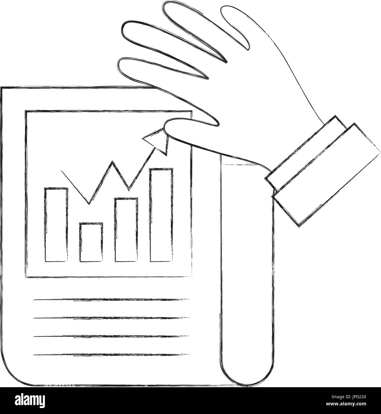 Statistical report with hand Stock Vector Image & Art - Alamy
