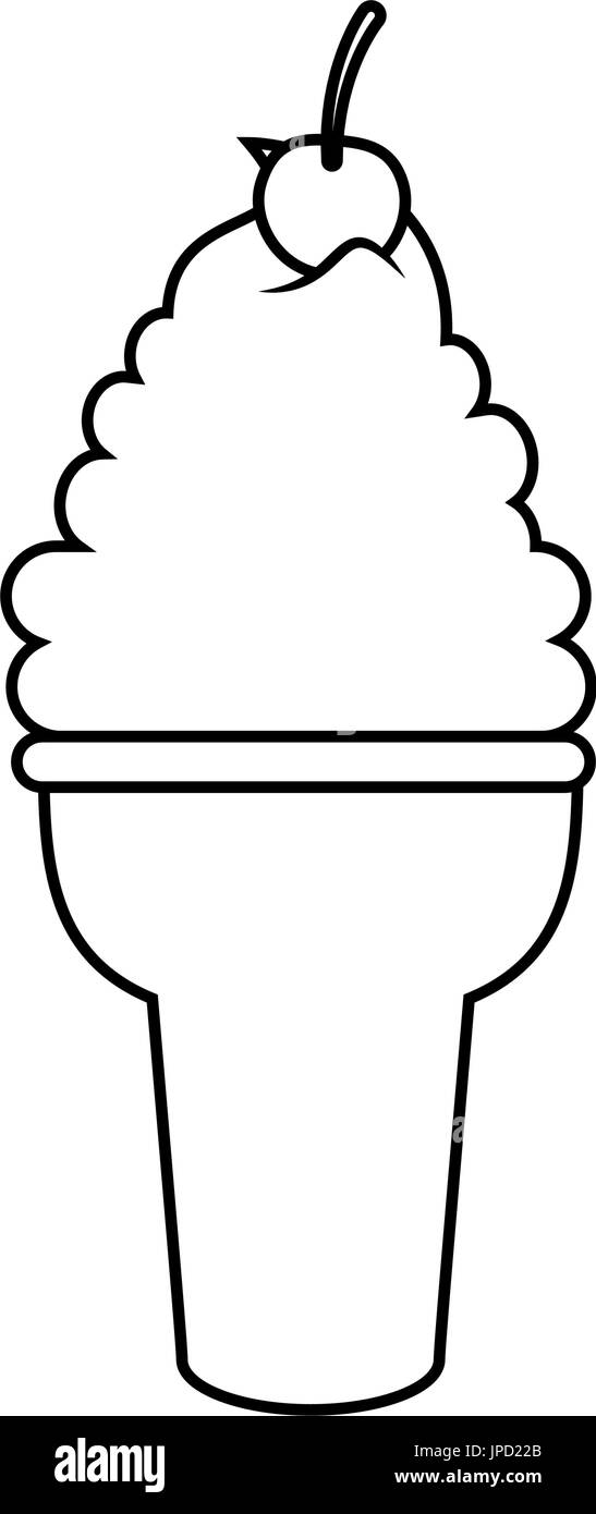 ice cream icon over white background vector illustration Stock Vector ...