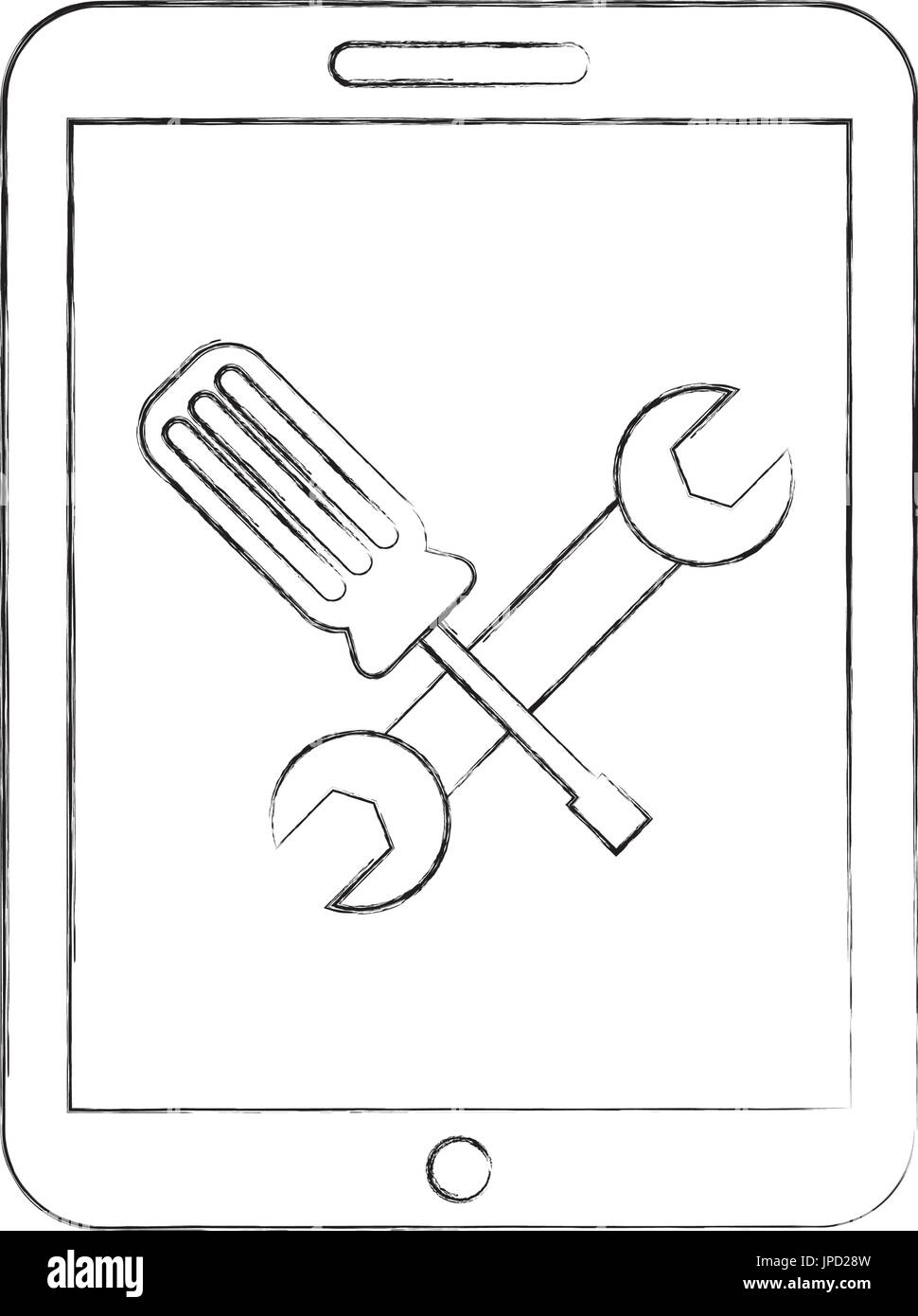 Device repair process Stock Vector Images - Alamy