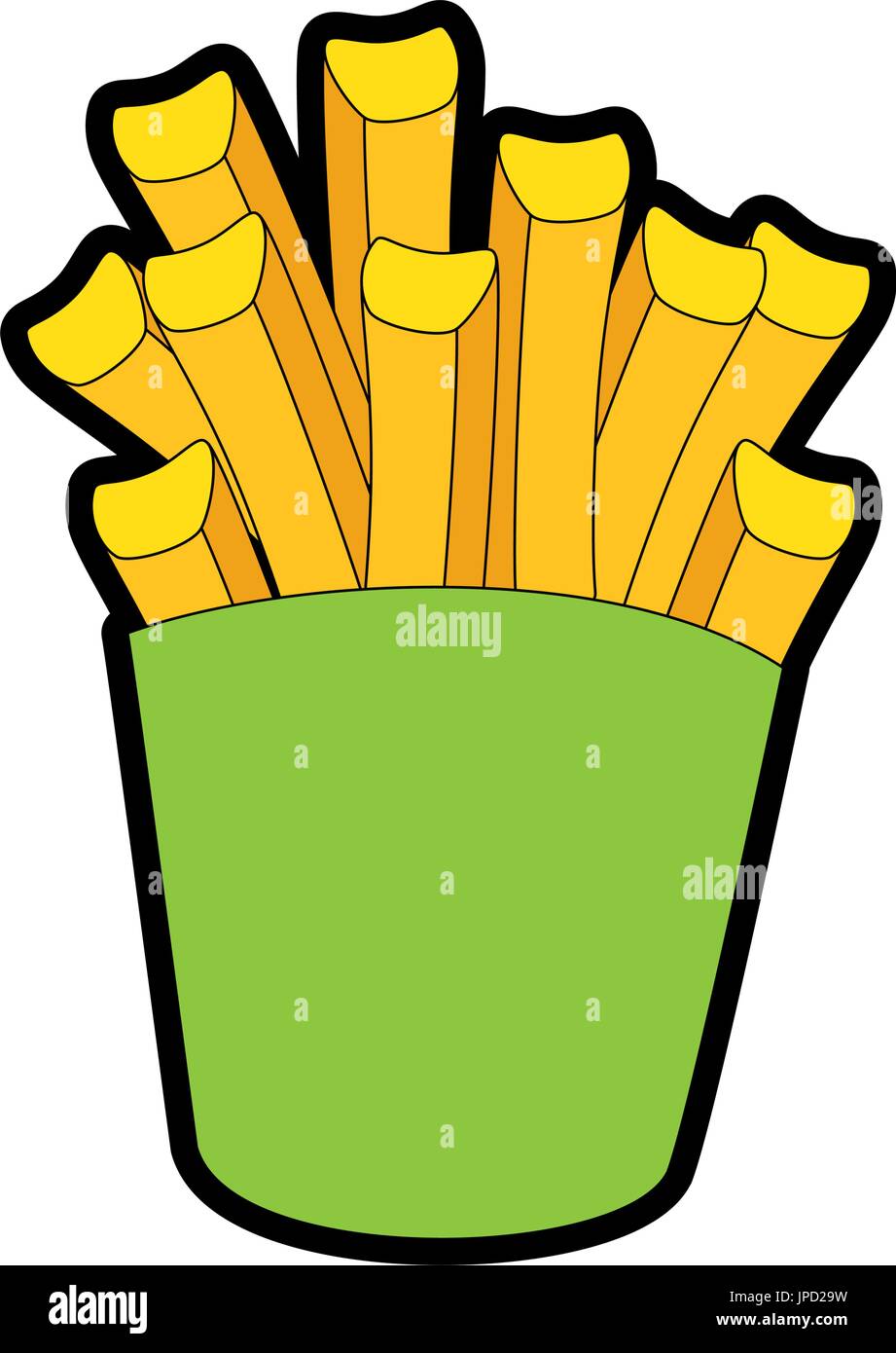 french fries box icon over white background vector illustration Stock ...