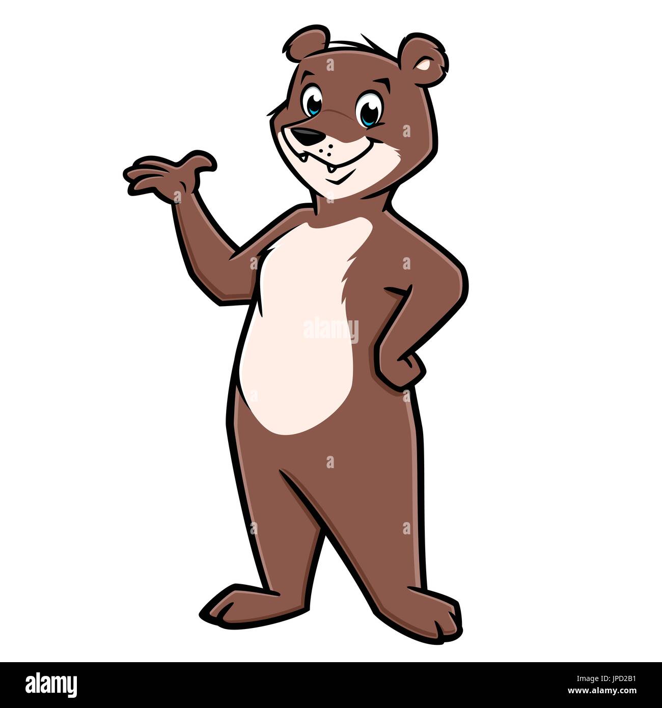 Vector illustration of a happy bear for design element Stock Vector ...