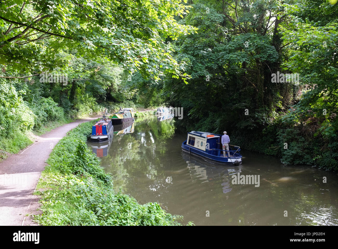 The Kennet and Avon Canal running through Bath, Somerset, England Stock ...