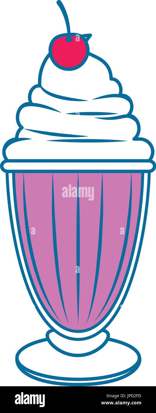 sweet milkshake image over white background graphic Stock Vector Image ...