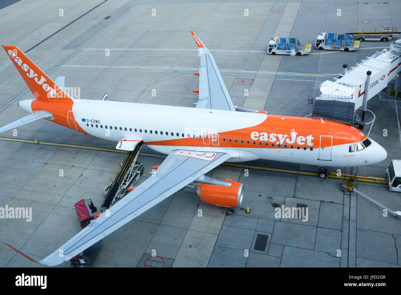 An easyJet plane Stock Photo - Alamy