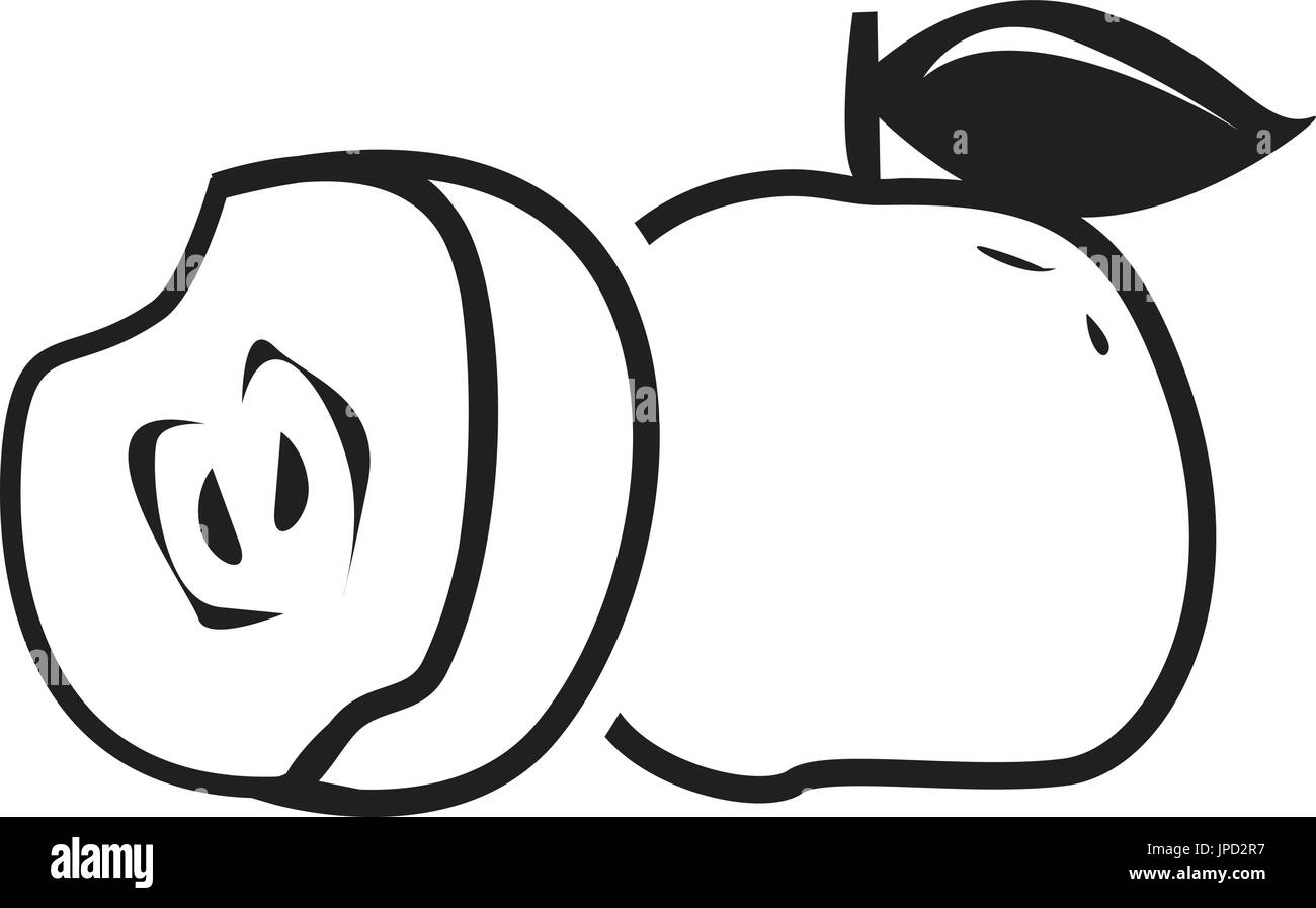 Soft eating apple Stock Vector Images - Alamy