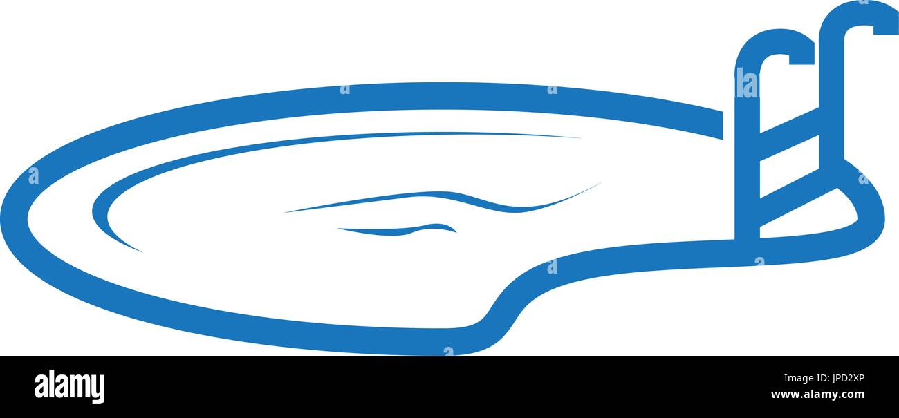 rounded swimming pool icon. isolated on white background Stock Vector ...