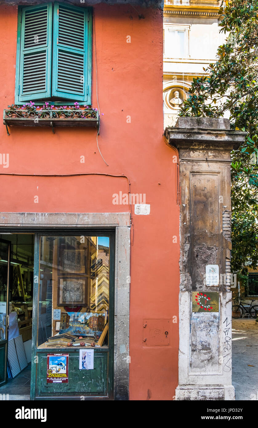 shop window of artisan doing framing and other art related jobs ...