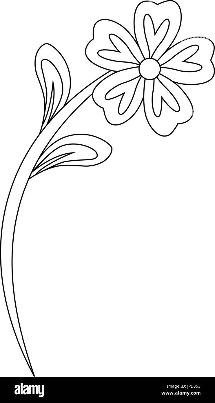 stem with flowers icon over white background vector illustration Stock ...