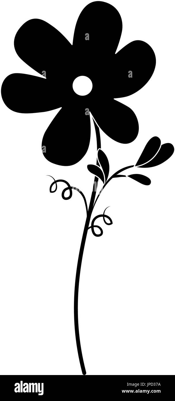 stem with flowers icon over white background vector illustration Stock ...