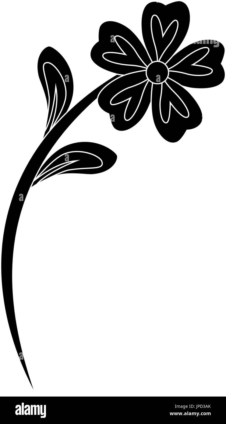 stem with flowers icon over white background vector illustration Stock ...