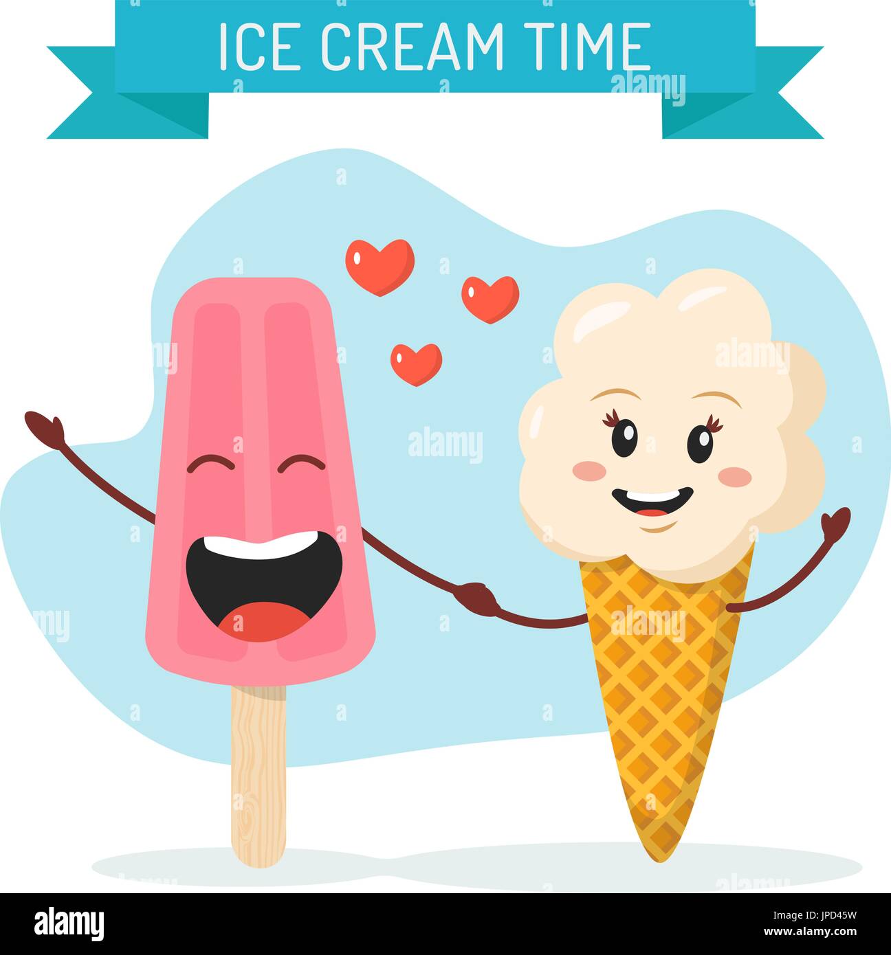 Ice cream characters Stock Vector Image & Art - Alamy