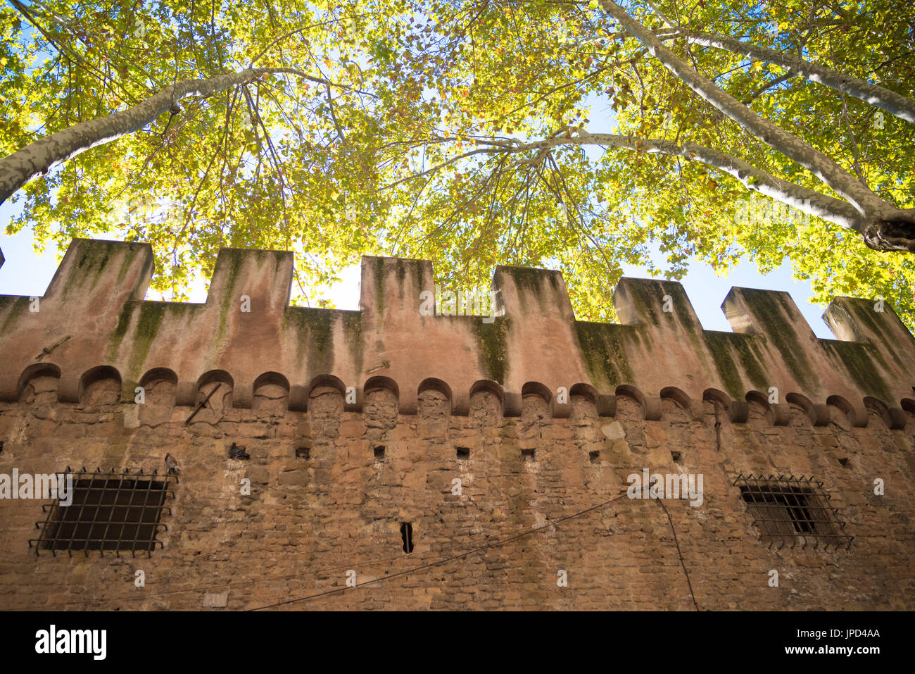 old castle wall around vatican city Stock Photo - Alamy