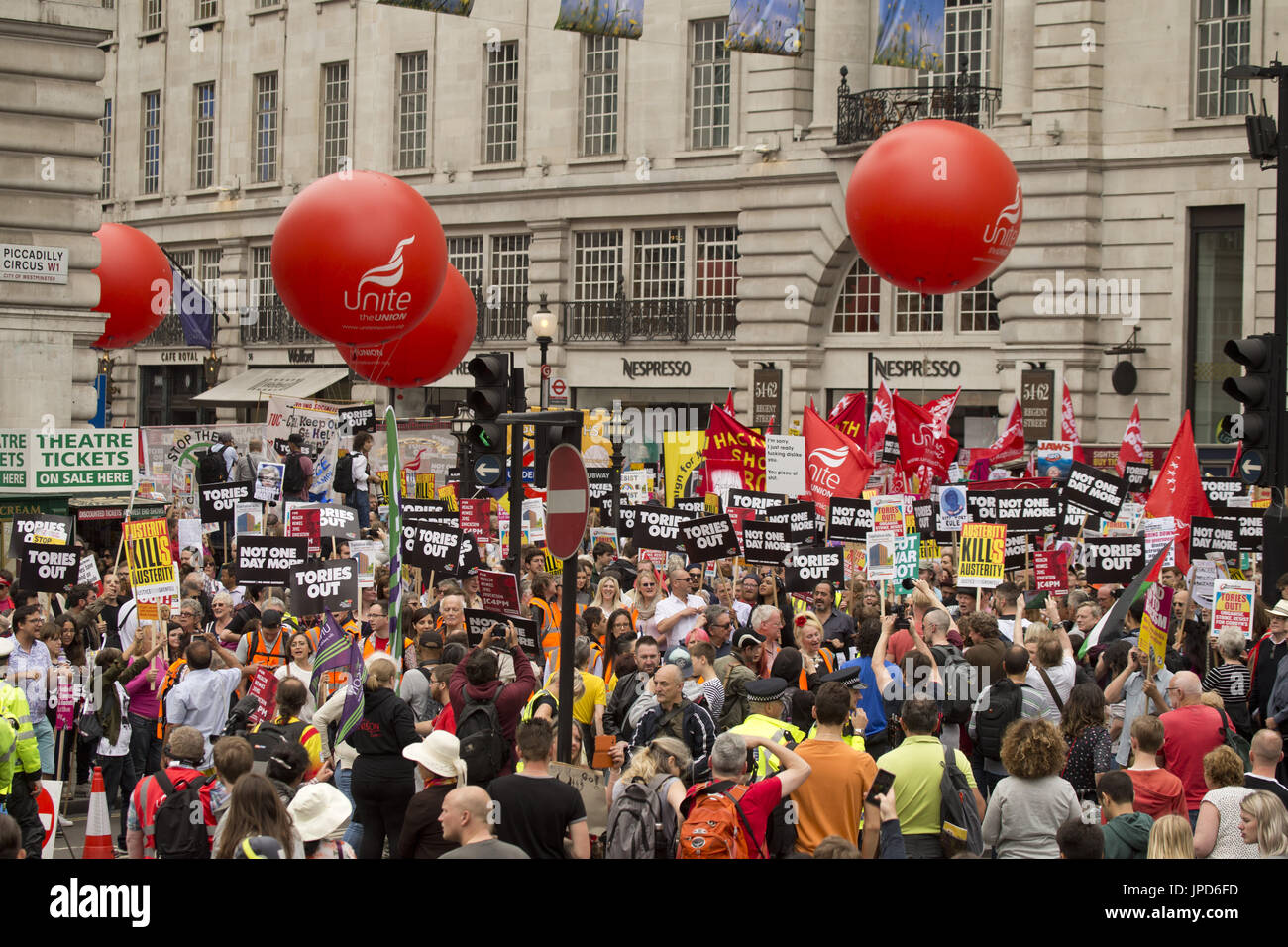 Thousands of people on the Not One More Day, Tories out national ...