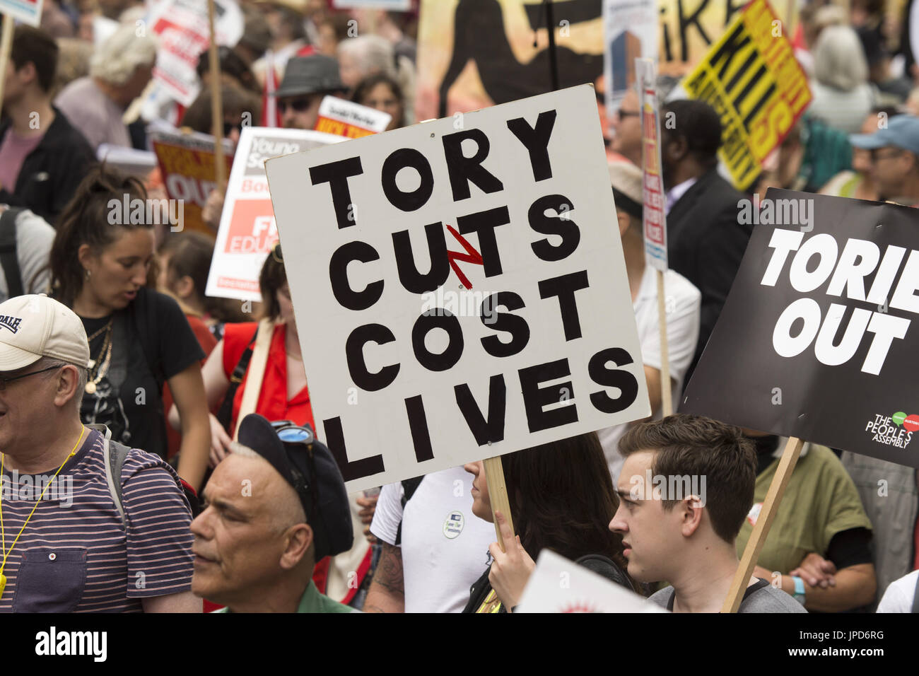 Thousands of people on the Not One More Day, Tories out national ...