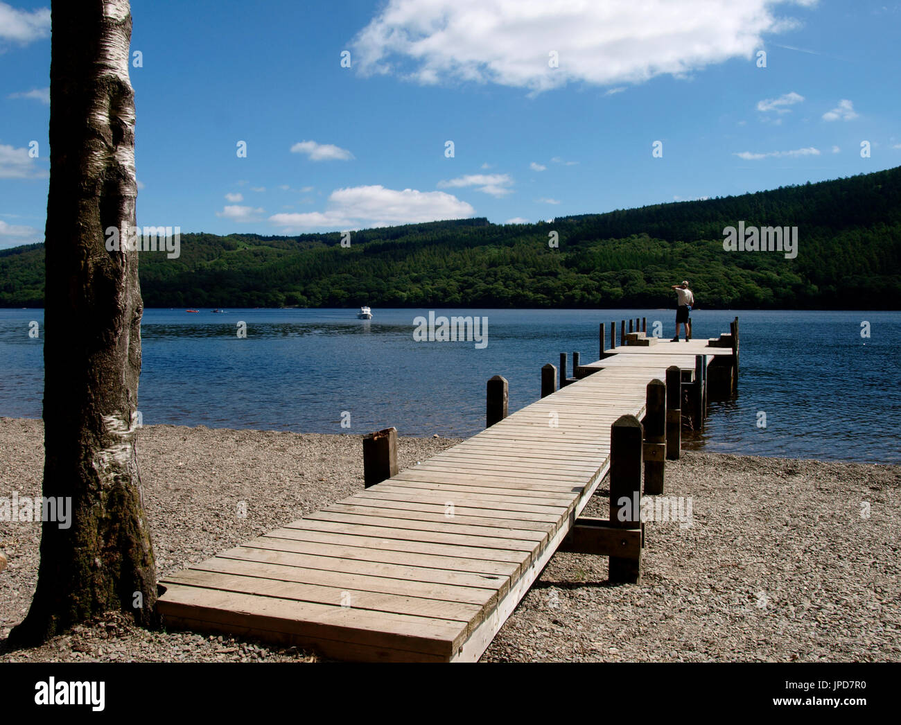 Torver jetty, Coniston Water, The Lake District, Cumbria, UK Stock ...