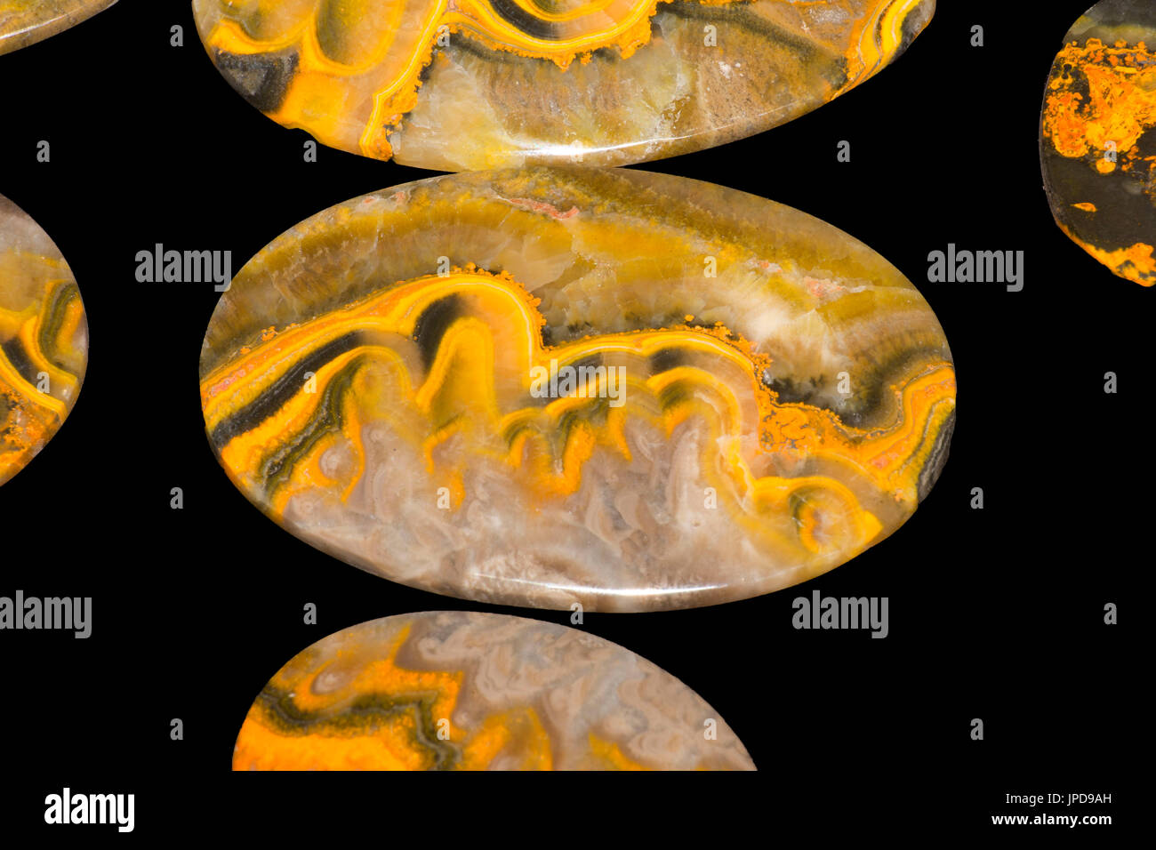 Bumblebee agate cabochon Stock Photo - Alamy