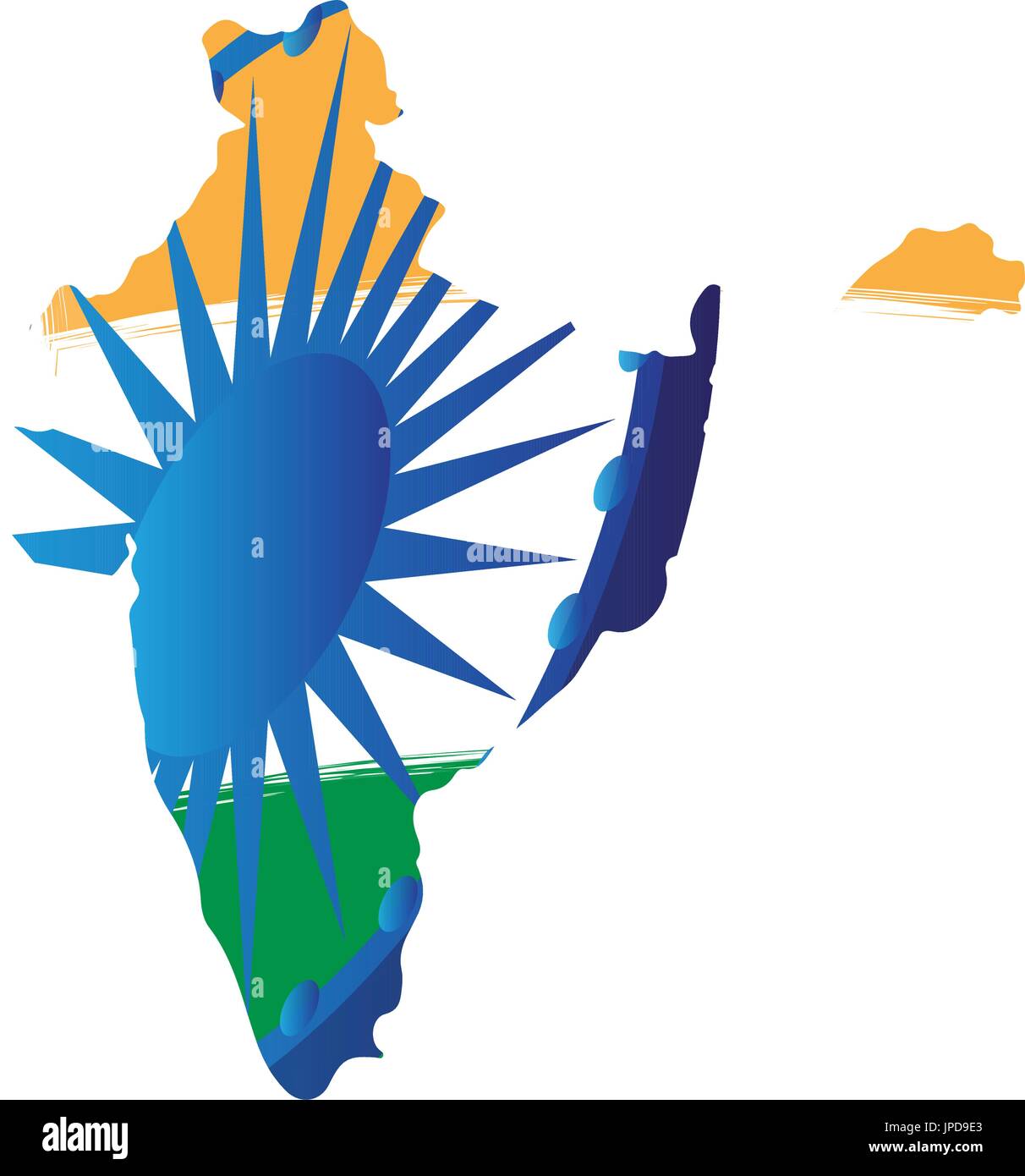 Isolated map of India Stock Vector Image & Art - Alamy