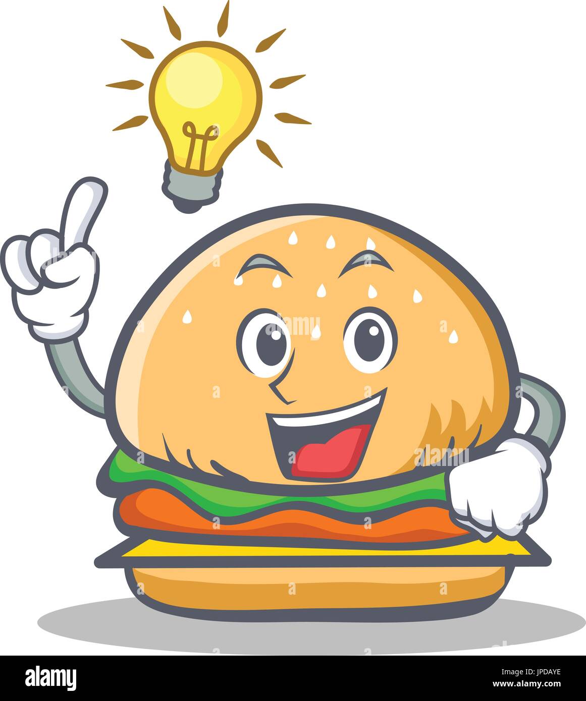 Have an idea burger character fast food Stock Vector Image & Art - Alamy