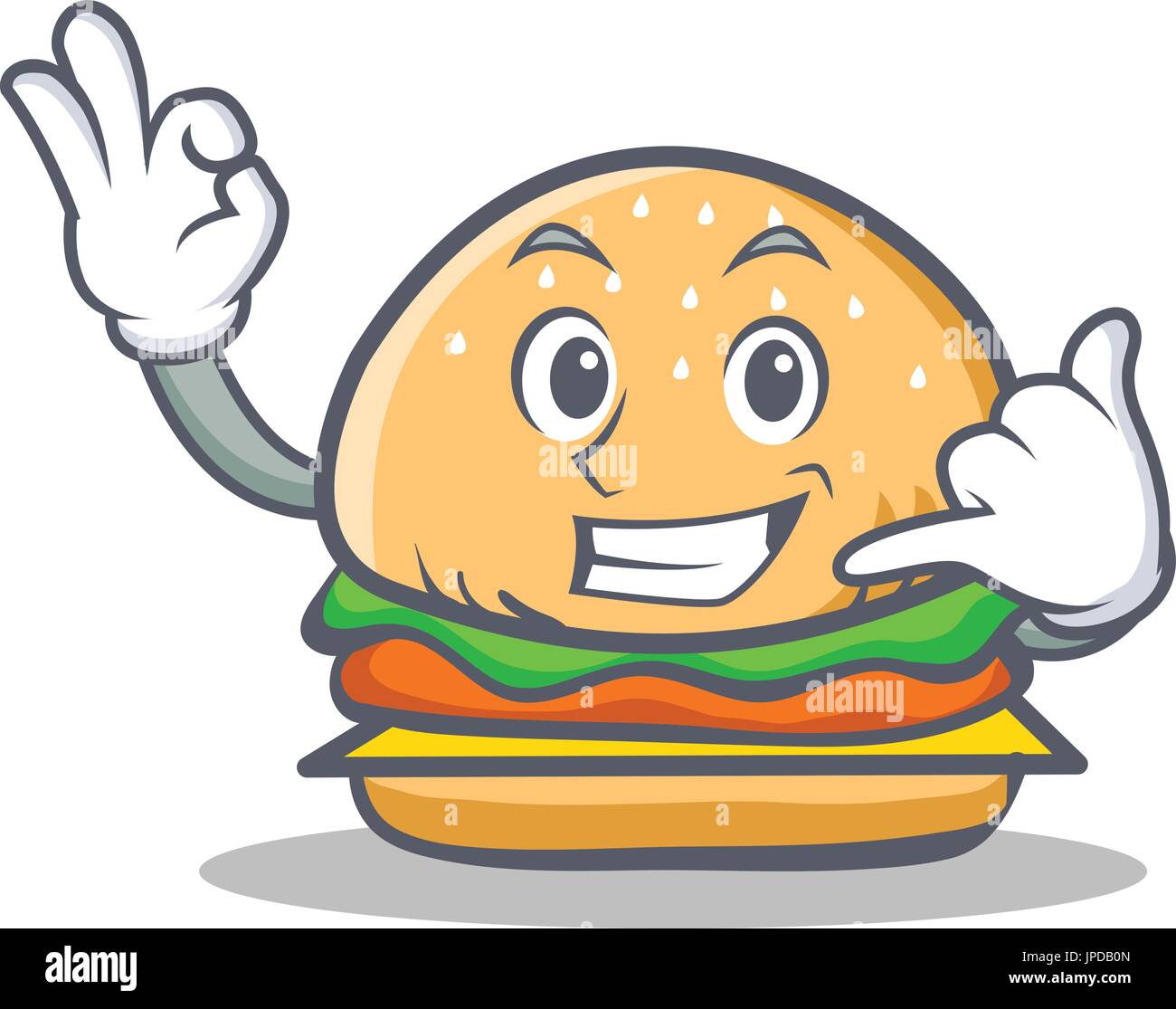 burger character fast food call me Stock Vector Image & Art - Alamy