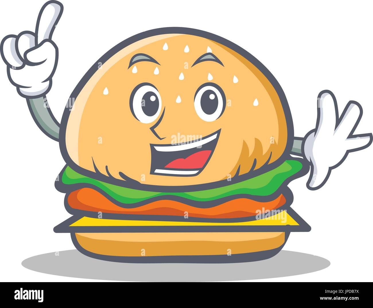 Finger burger character fast food Stock Vector Image & Art - Alamy