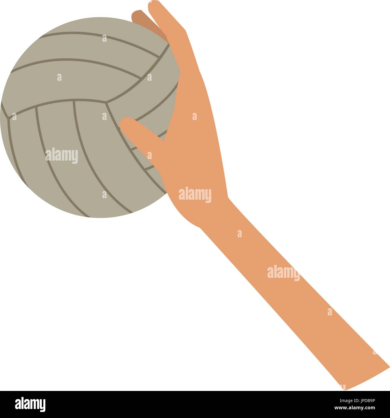 hand holding volleyball ball sport game champion Stock Vector Image ...