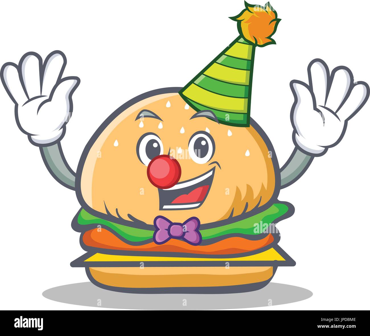 Hamburger happy clown Stock Vector Images - Alamy