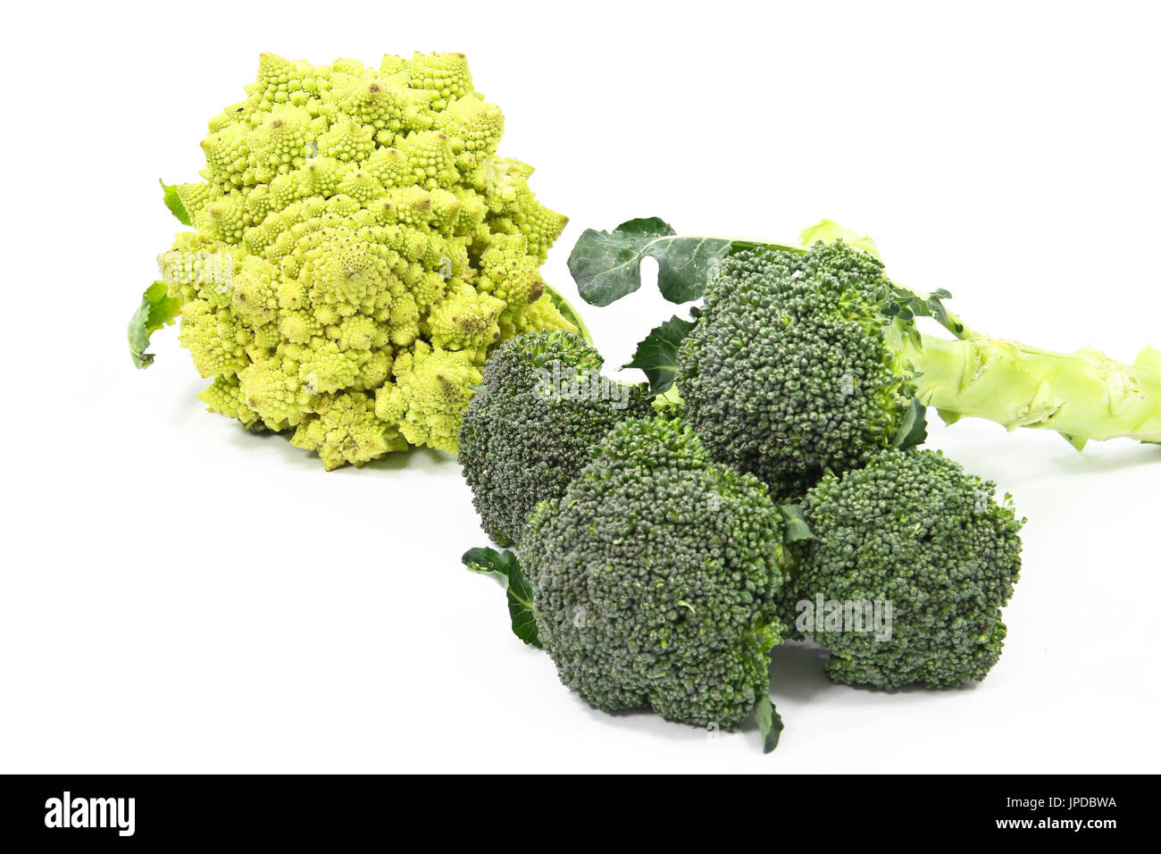Two different types of broccoli complement eachother Stock Photo - Alamy