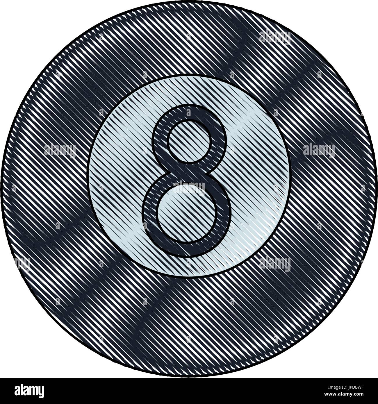 Black billiard ball number Stock Vector Images - Alamy