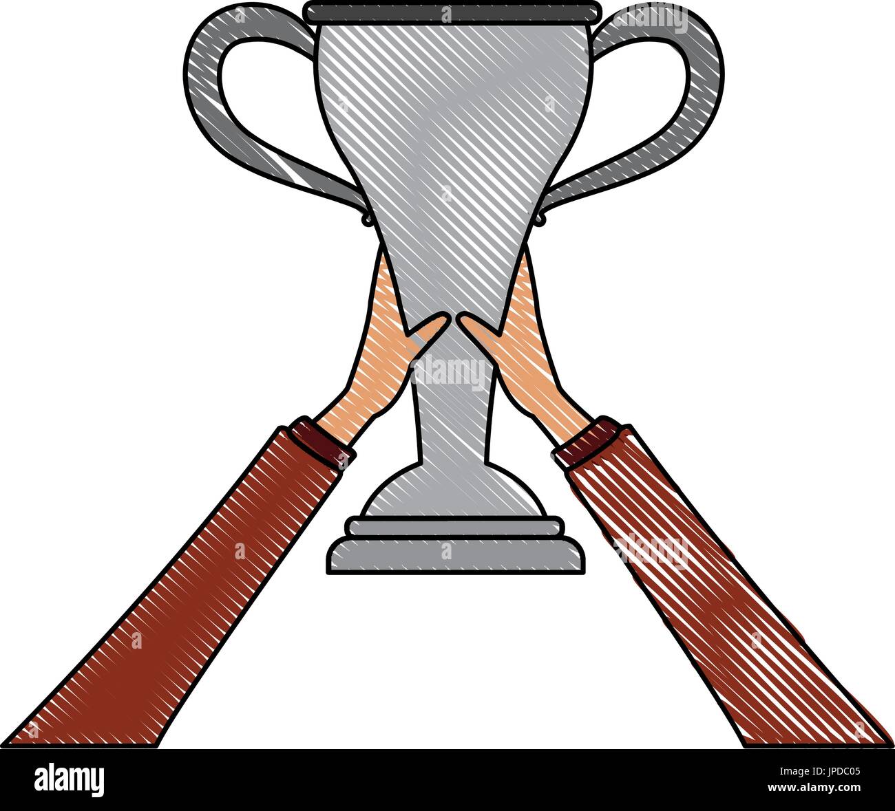 Hands and holding trophy Stock Vector Images - Alamy