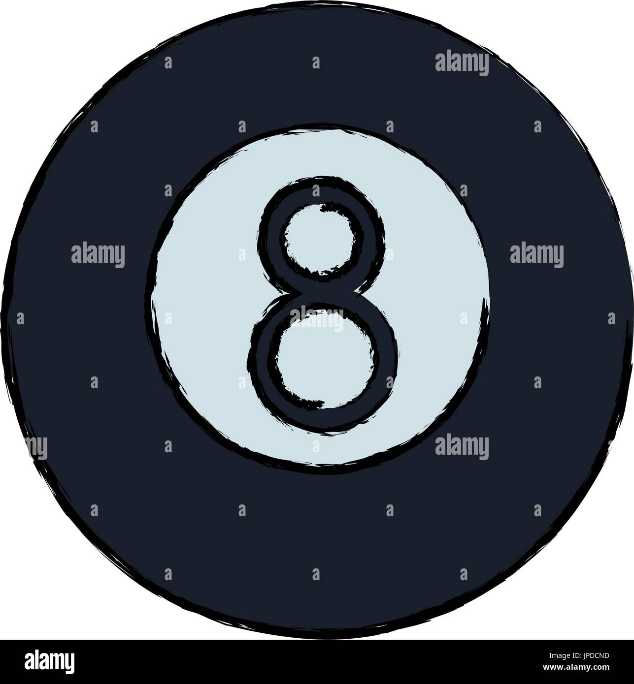 Black billiard ball number Stock Vector Images - Alamy