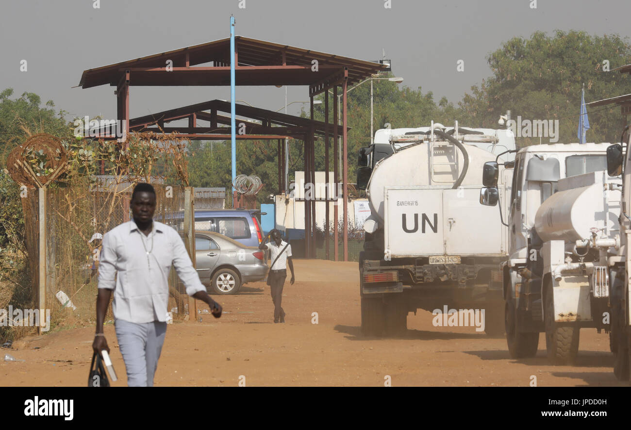 A base for the U.N. peacekeeping operations in South Sudan is pictured ...
