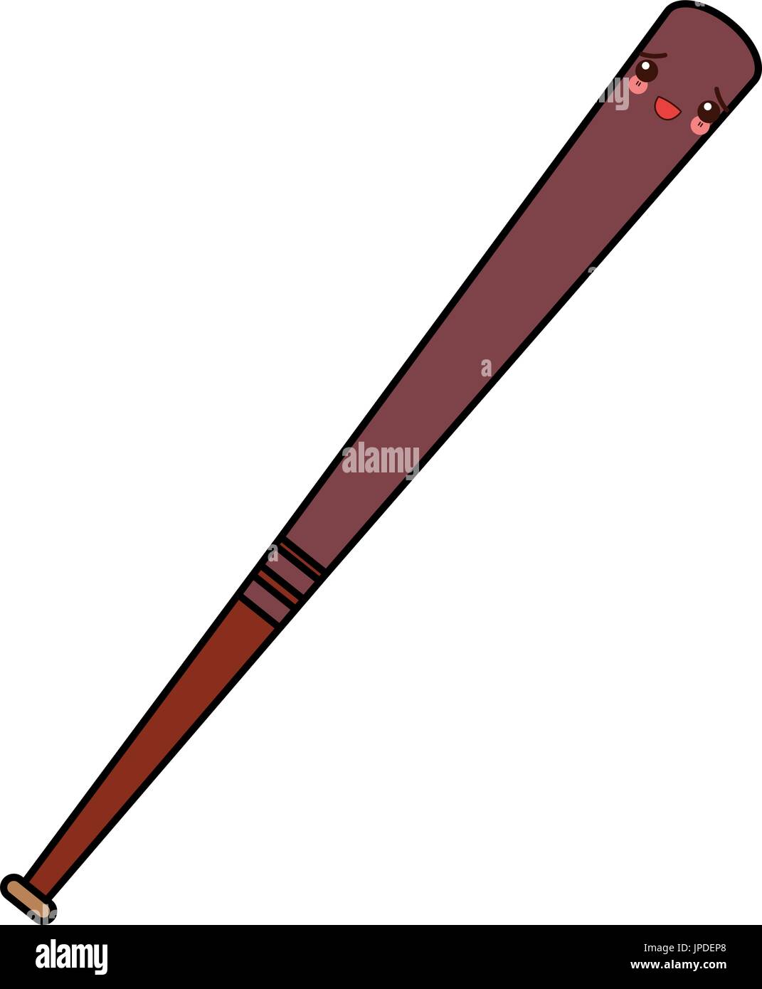 kawaii wooden baseball bat sport cartoon Stock Vector Image & Art - Alamy