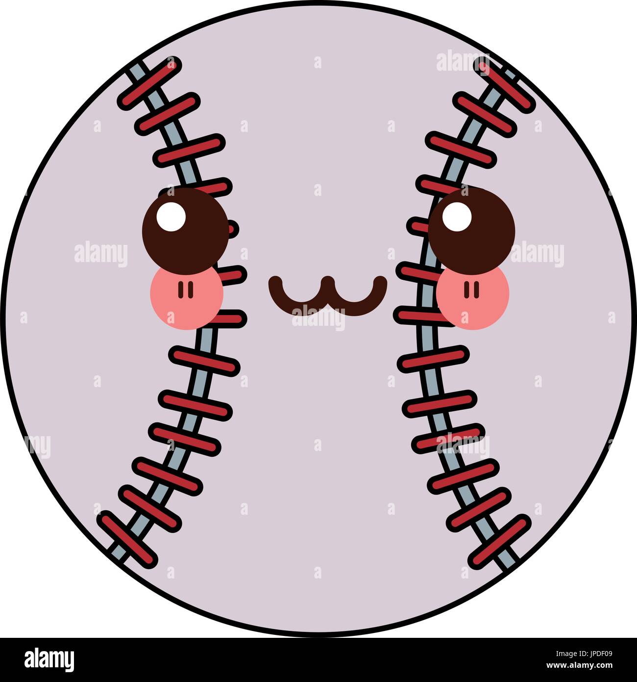 kawaii sport baseball ball game equipment Stock Vector Image & Art - Alamy