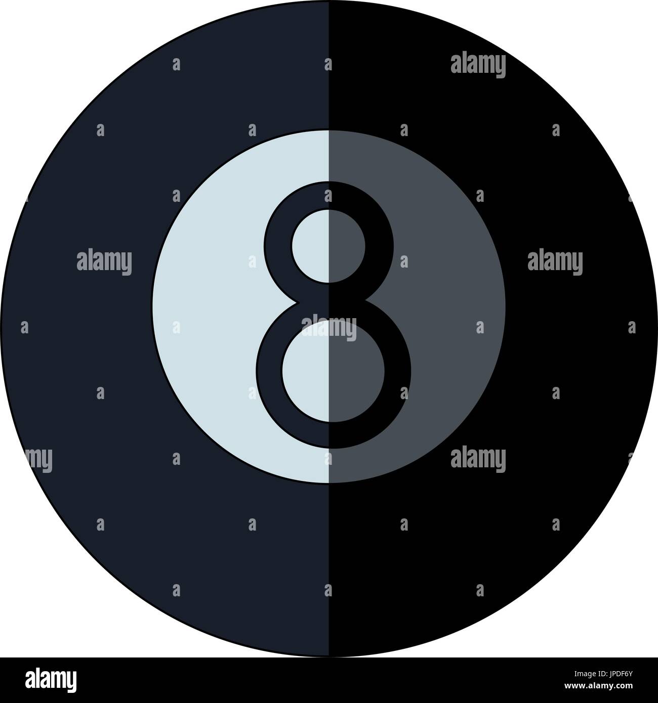 billiard ball number eight sports equipment Stock Vector Image & Art ...