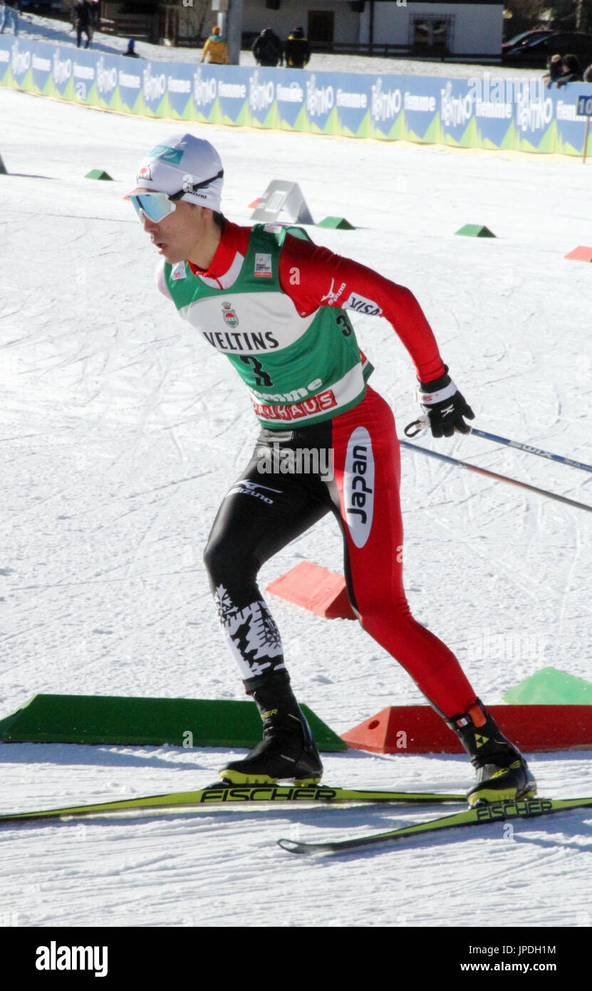 Akito Watabe of Japan competes during the cross country race in a World ...