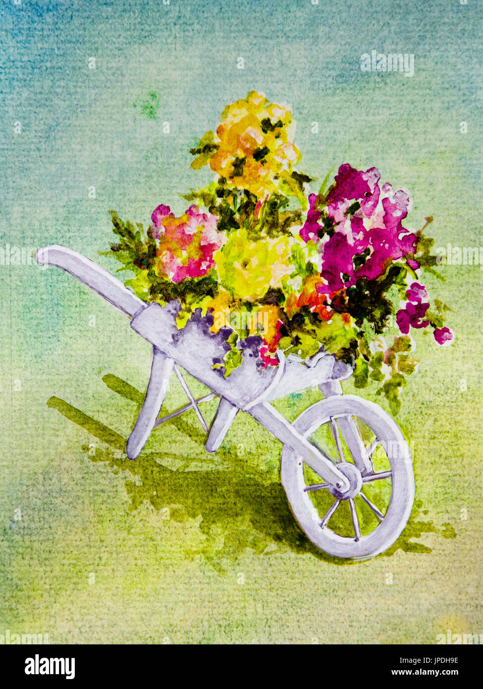 Wheelbarrow and painting hi-res stock photography and images - Alamy