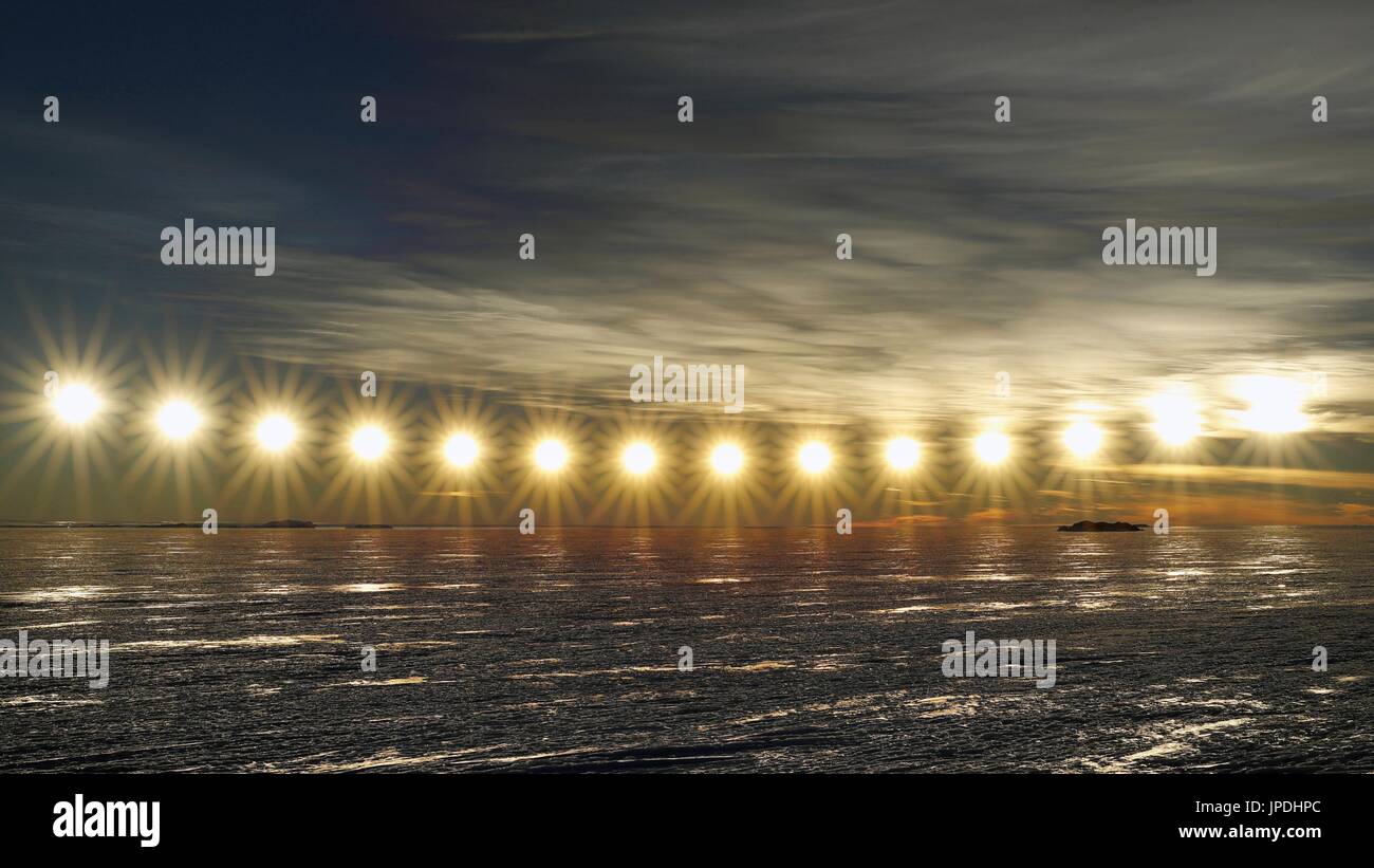 The sun never sets in the Antarctic between late November and late ...