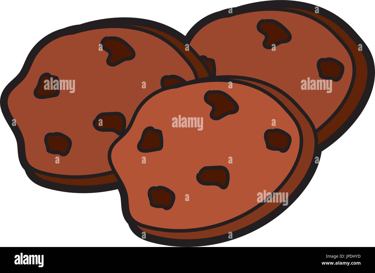 Tasty fresh chocolate chip Stock Vector Images - Alamy