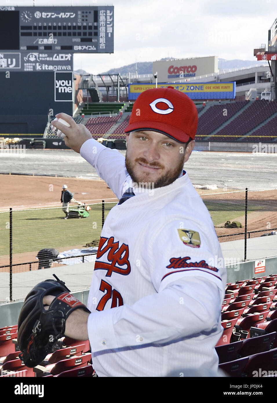 Former Los Angeles Angels relief pitcher Ryan Brasie poses for a photo ...