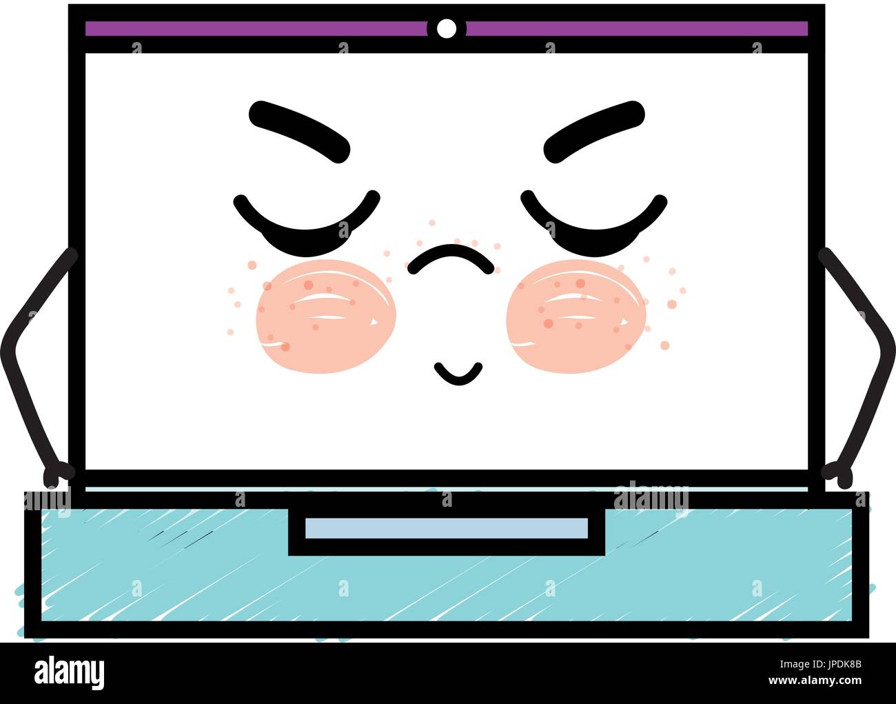 Angry laptop Stock Vector Images - Alamy