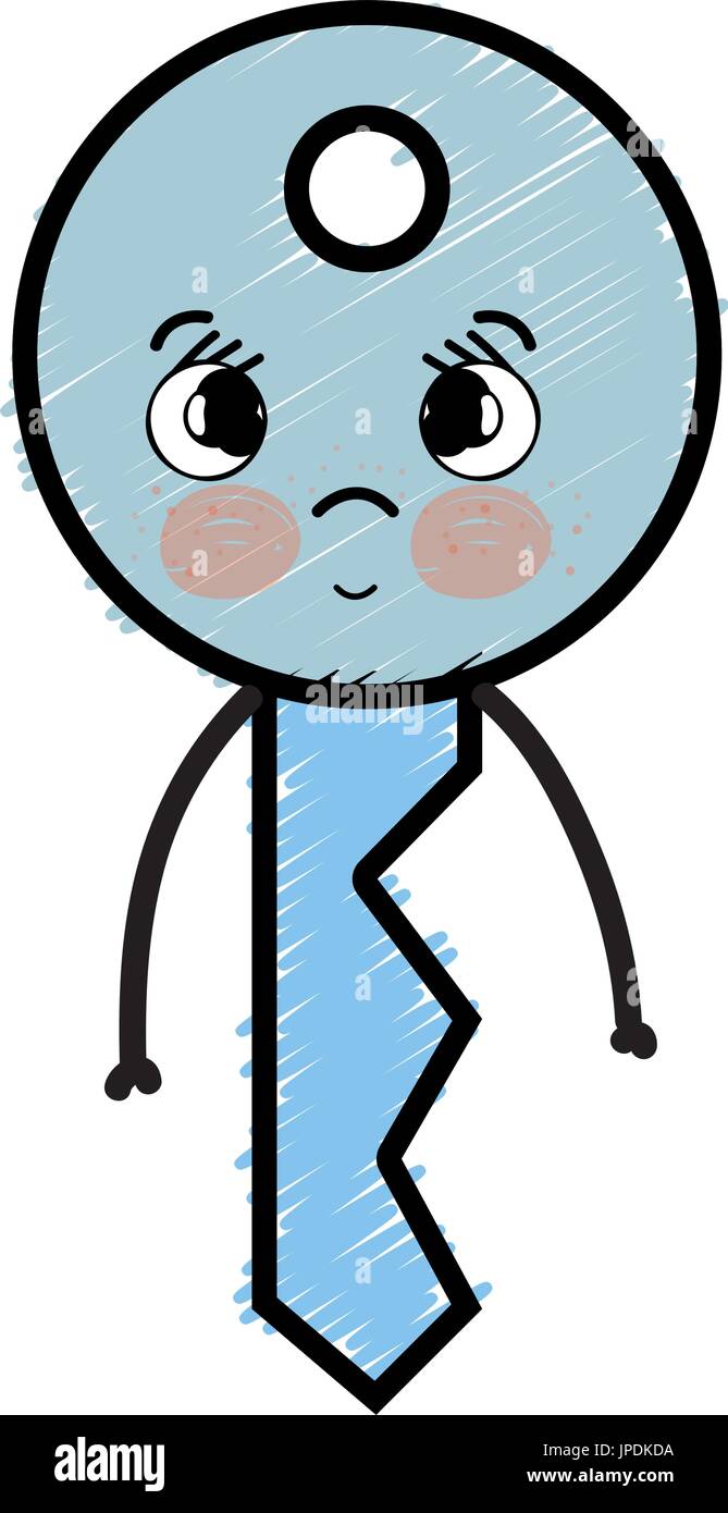 kawaii cute angry key security Stock Vector Image & Art - Alamy