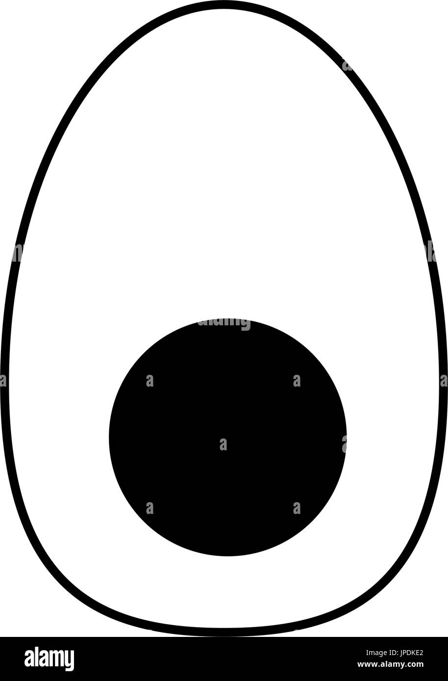 Boiled egg in white Black and White Stock Photos & Images - Alamy