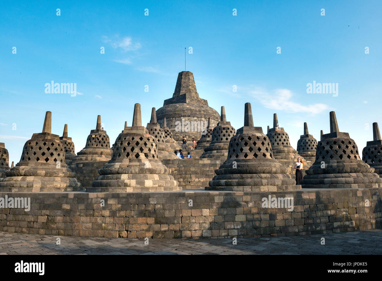 Temple complex Borobudur, Stupas, Borobudur, Yogyakarta, Java ...
