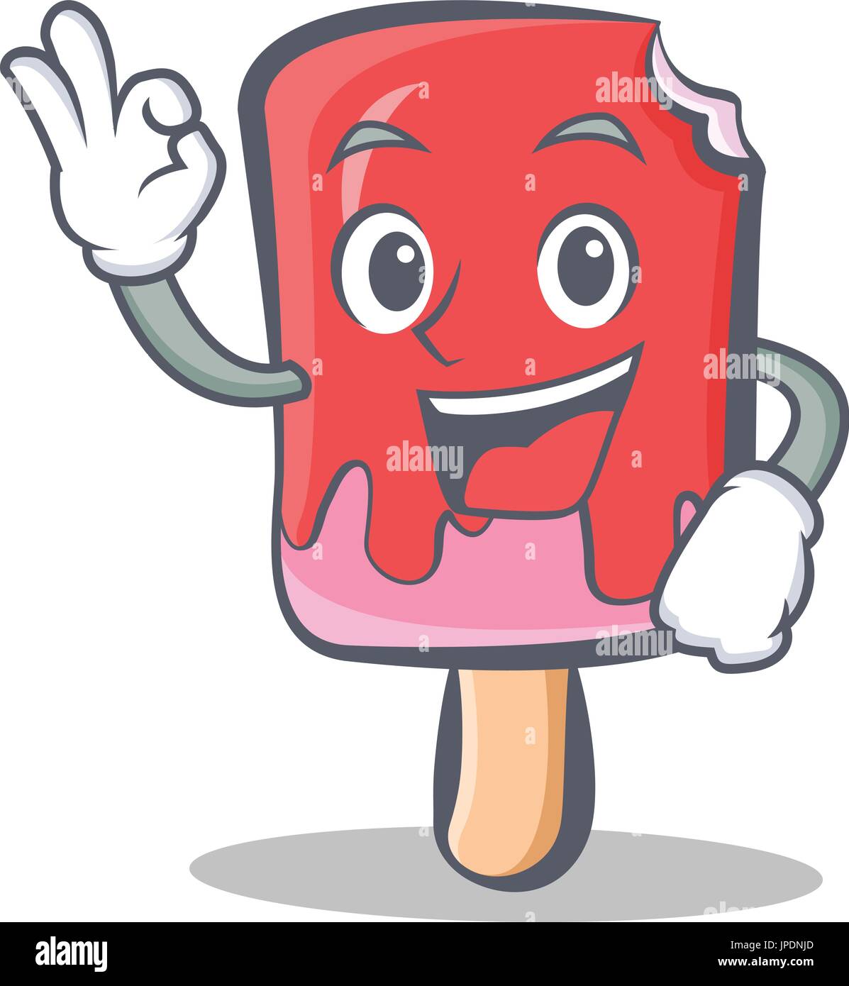 Okay ice cream character cartoon Stock Vector Image & Art - Alamy