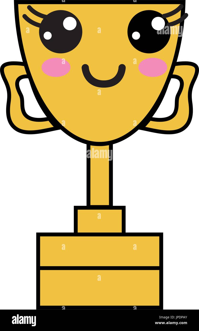kawaii cute happy prize cup Stock Vector Image & Art - Alamy