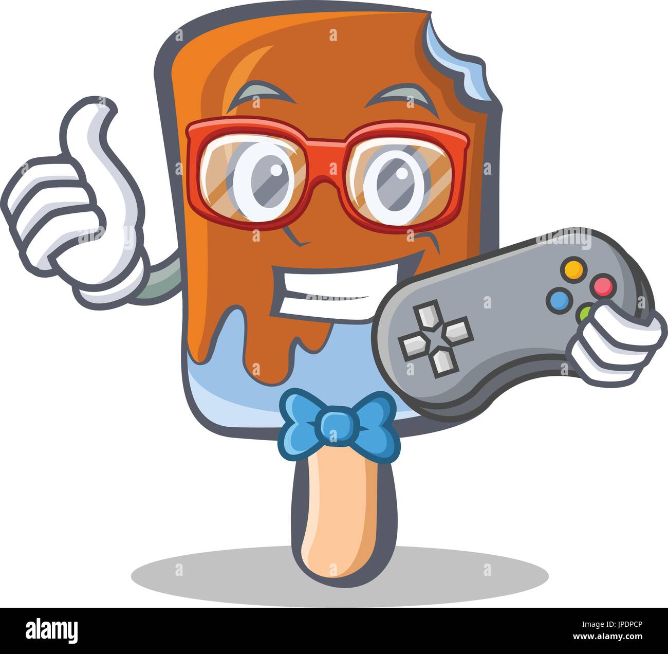 Gamer ice cream character cartoon Stock Vector Image & Art - Alamy