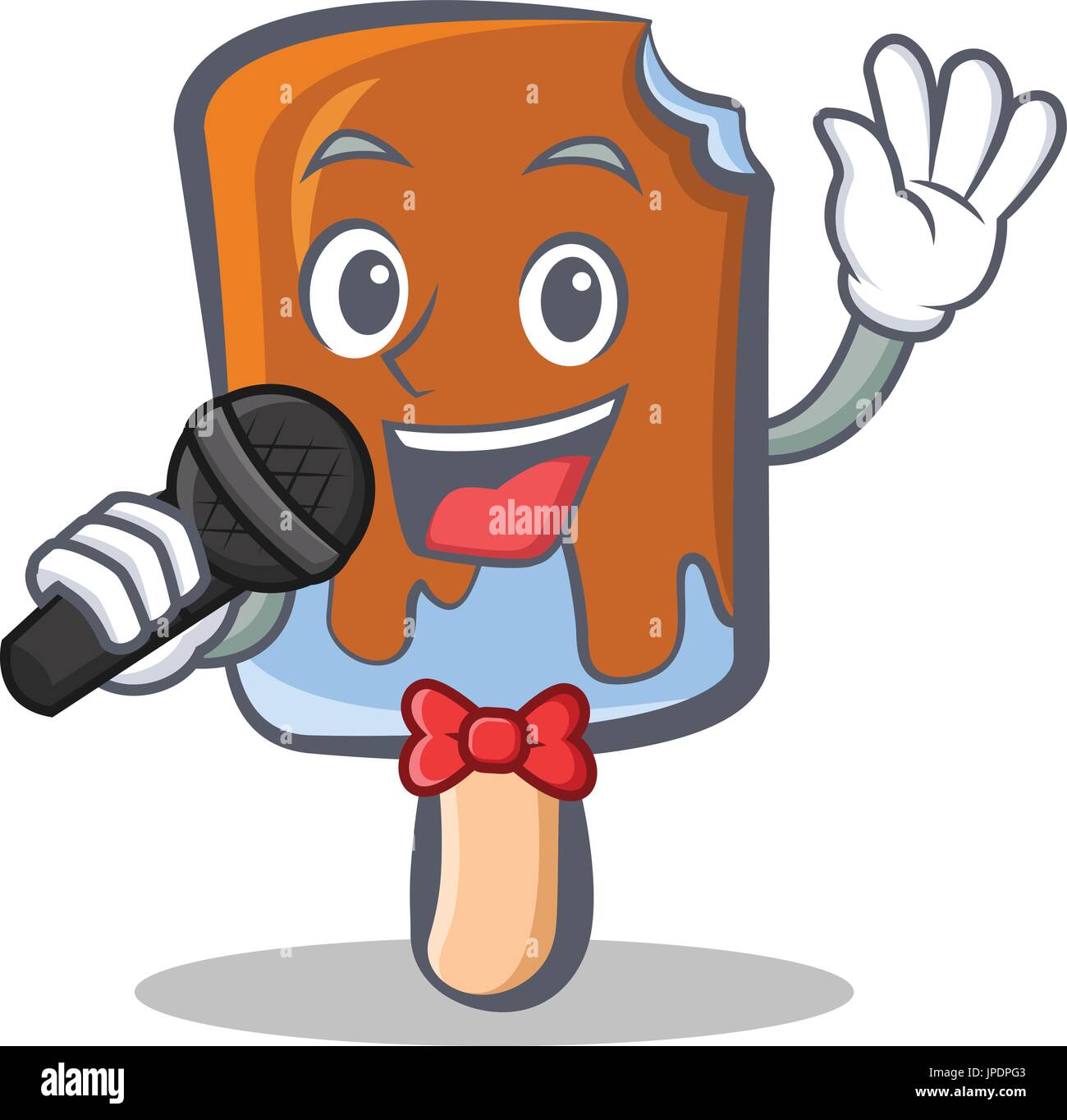 Karaoke ice cream character cartoon Stock Vector Image & Art - Alamy